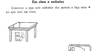 Atividades de Em cima/Embaixo e Dentro/Fora. - Aprender e Brincar