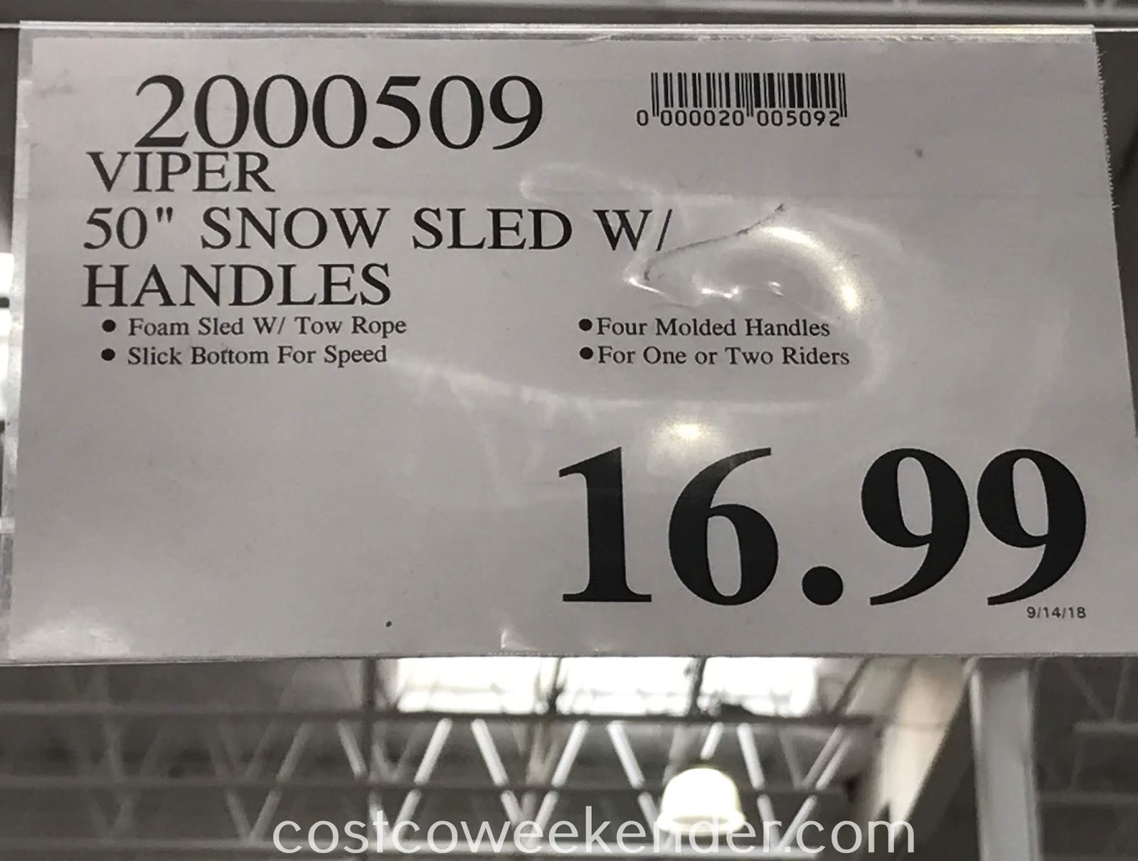 Sno-Storm Vipernex Snow Sled | Costco Weekender