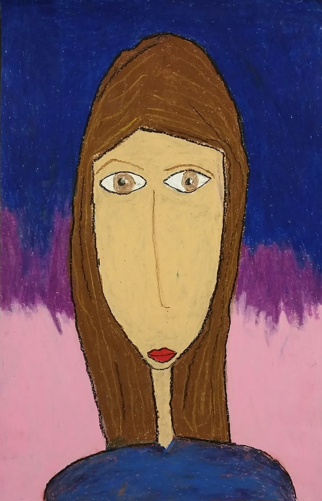 ART ROCKS : 5th grade self-portraits - Amedeo Modigliani style