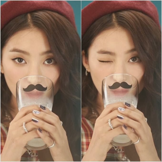 Kpop Music World Sistars Bora Looks Pretty Even With A Mustache