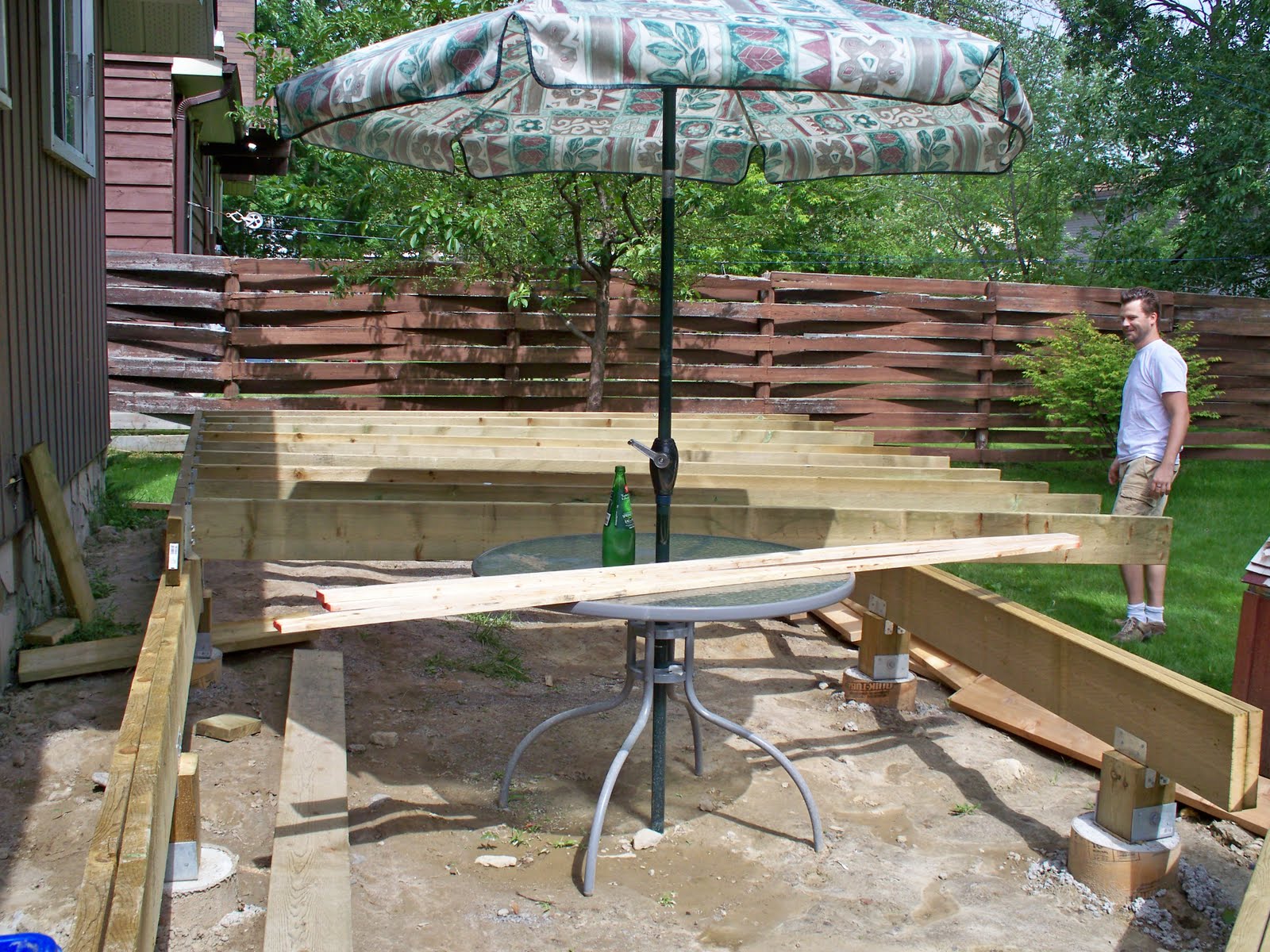 Kevin & Laurie Build a Deck: Step 6: Pillars (piers) and posts