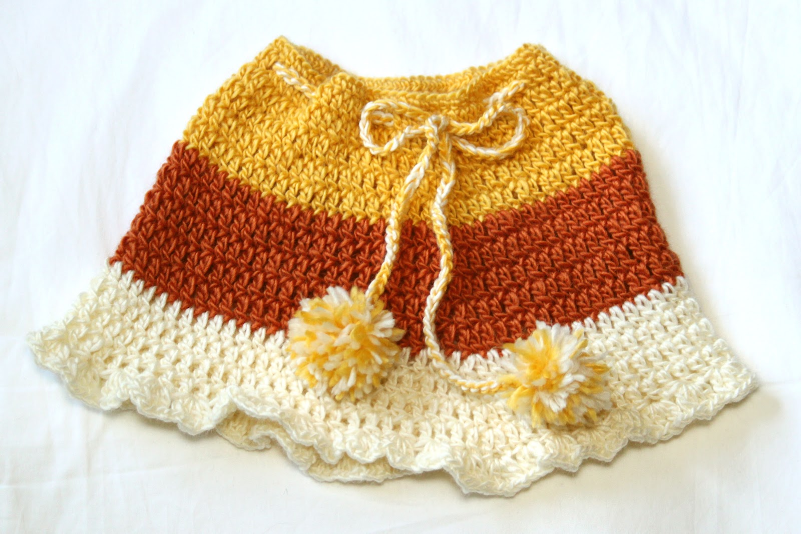 Candy Corn Poncho in Crafts 'n' Things! - Vickie Howell