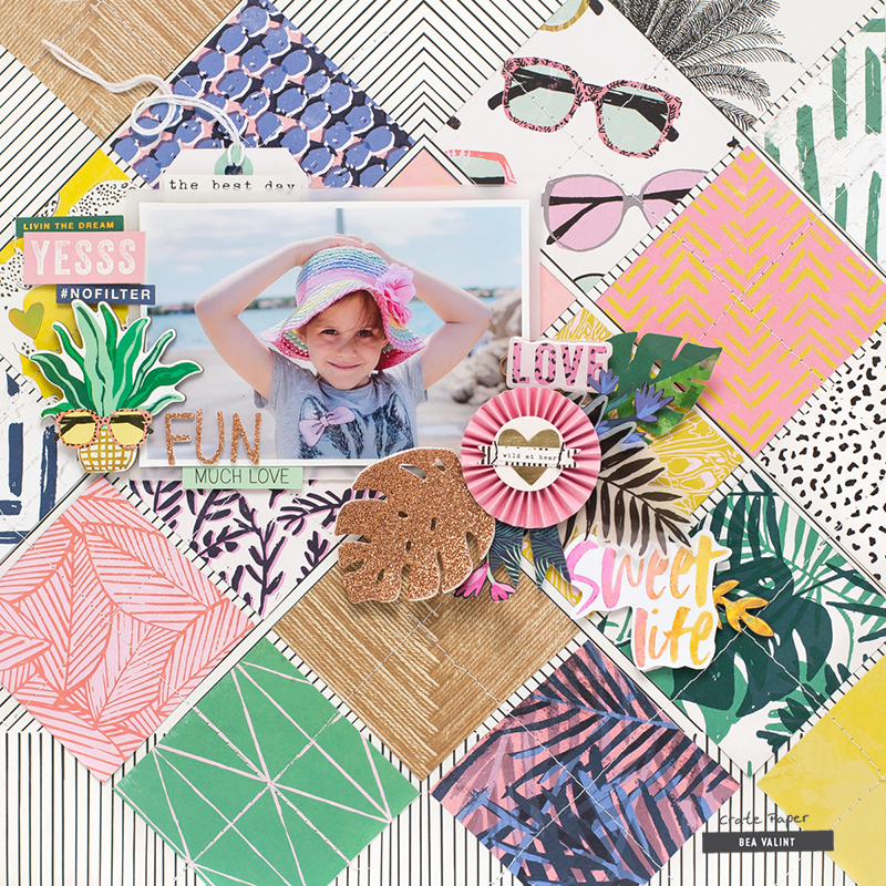 Bea Valint: It's summer layout | Crate Paper DT