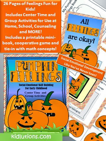 Pumpkin Feelings for Home, School, Counseling and MORE!