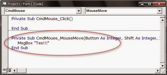 Event Penting dalam Visual Basic