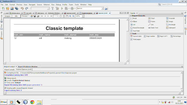 Tutorial Membuat Laporan dengan iReport pada Java Netbeans - Kelas ...