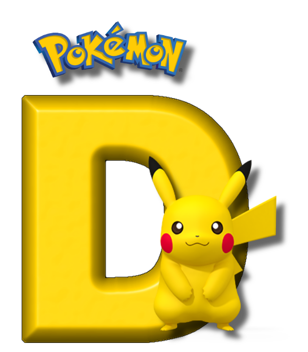 Abecedario de Pikachu de Pokémon. Pikachu Alphabet. - Oh my Alfabetos!