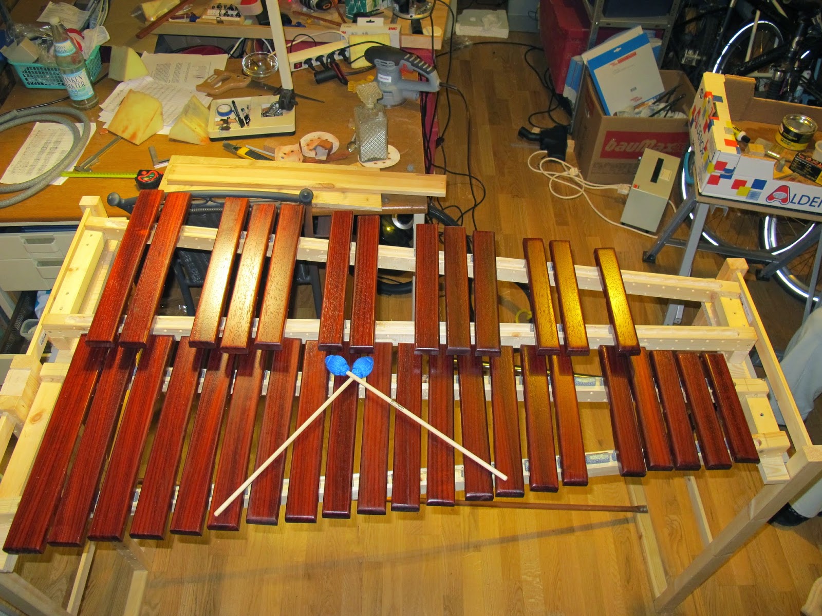Building a 3 octave Marimba: The whole process in 10 images :)