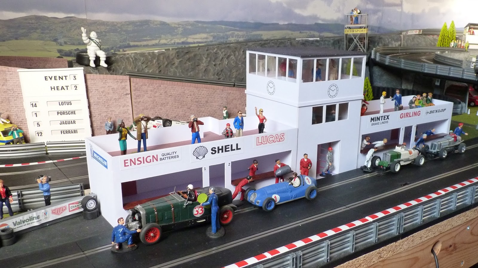 My Scalextric: Brooklands-inspired pit buildings and control tower
