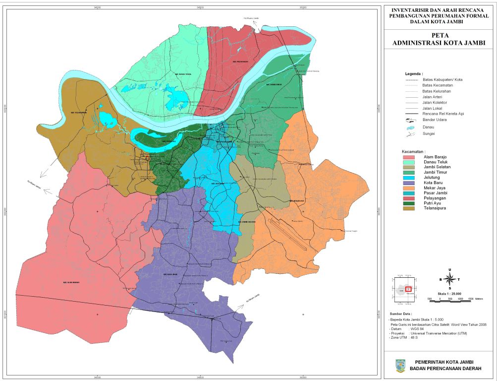 FORUM TATA RUANG : TATA KOTA JAMBI : Administrasi Kota