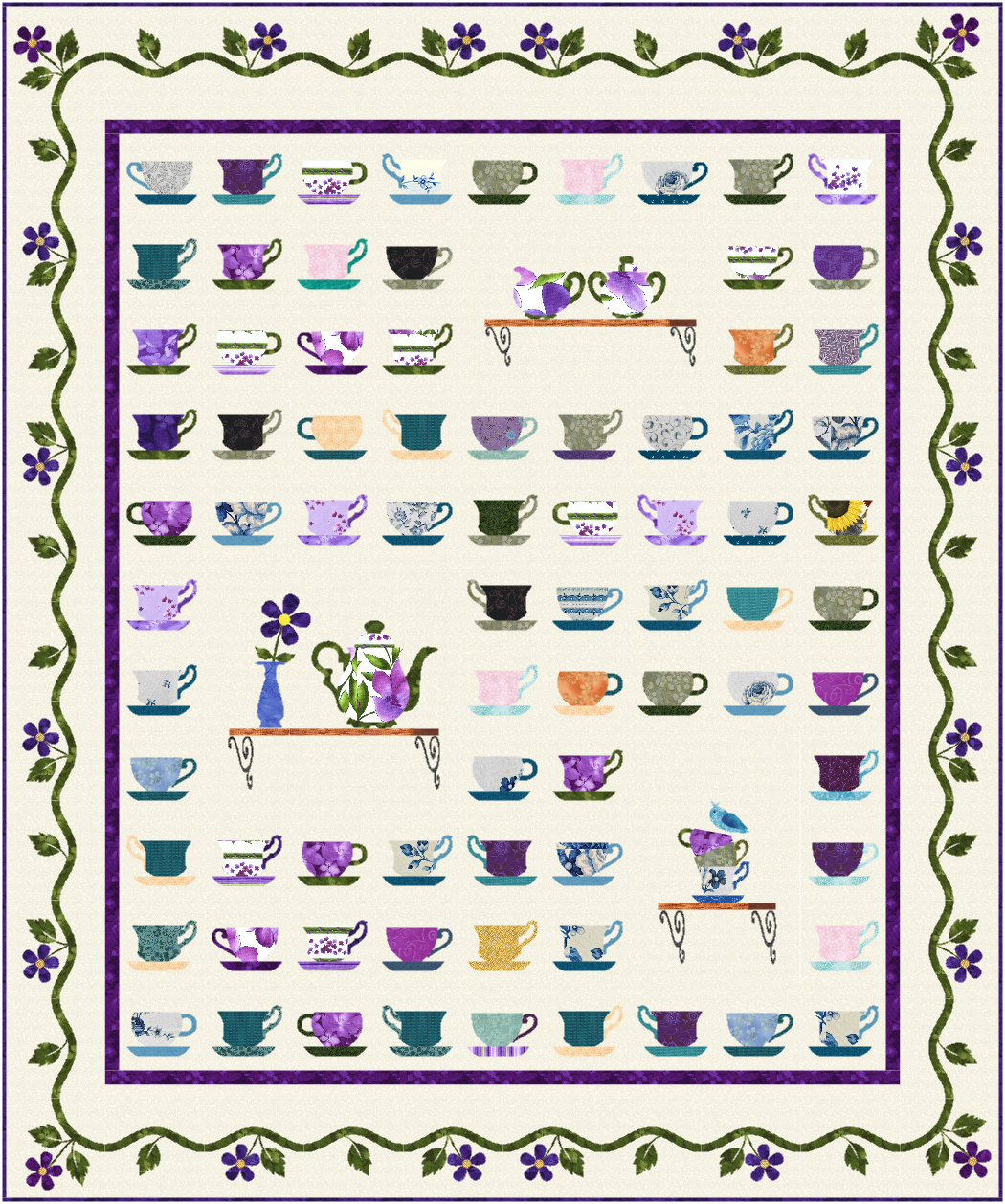 PJ's Crafty Creations: Rhoda's Tea Time Quilt Pattern