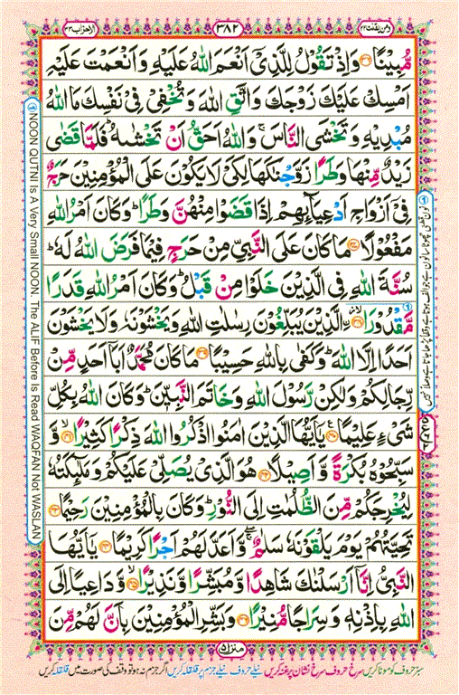 Gateway to Quran: Colour Coded Quran - Para 22