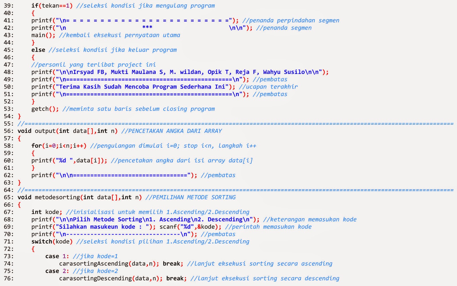 SUWOKO INDUSTRIES: Ascending Descending sort metode Bubble, Selection ...