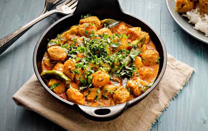 dry soya chunks curry