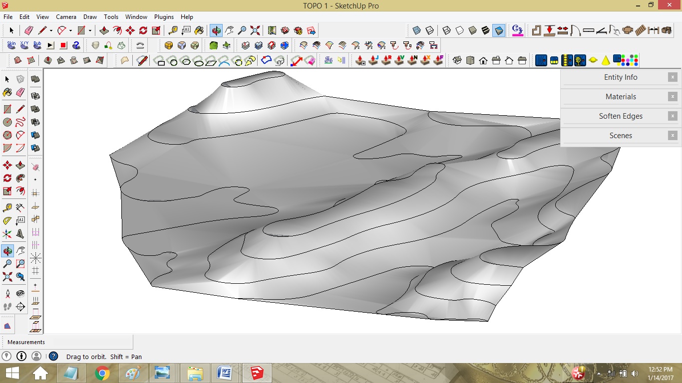 HOW TO DRAW CONTOUR LINES AND 3-D TOPOGRAPHIC MODEL USING SKETCH UP