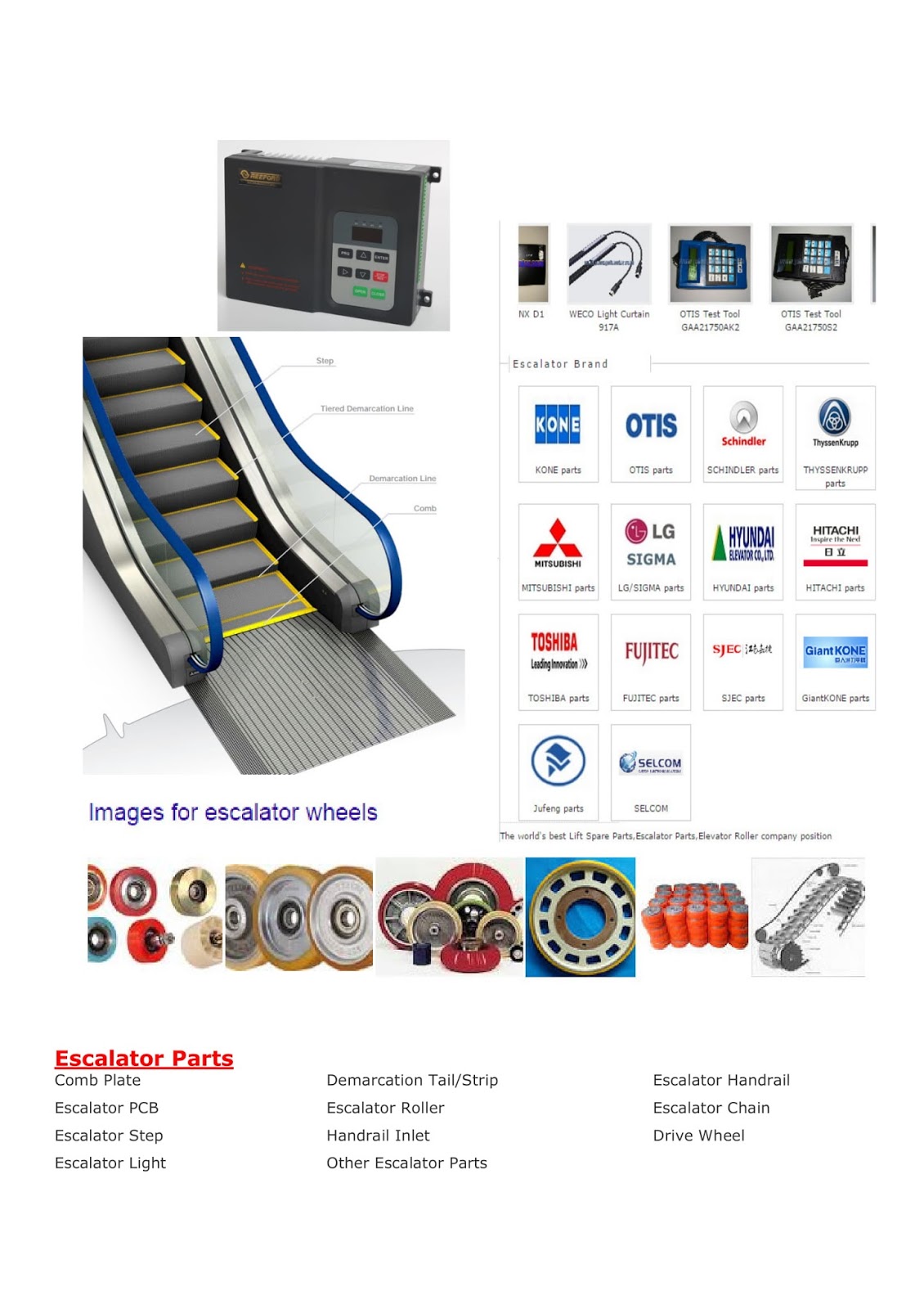 ESCALATOR COMPONENTS: ESCALATOR COMPONENTS