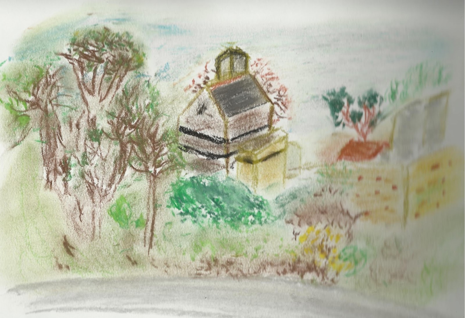 observational drawing (sem 2) : landscape colour