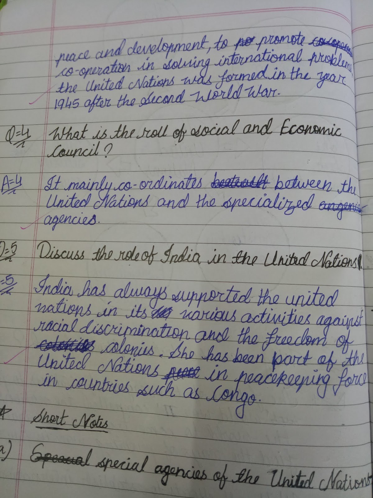 Evs-United Nations( notebook exercise)
