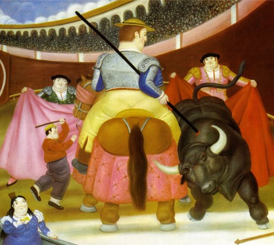 EL TORO AMARILLO.: Pinturas Taurinas: "El picador" por Fernando Botero.