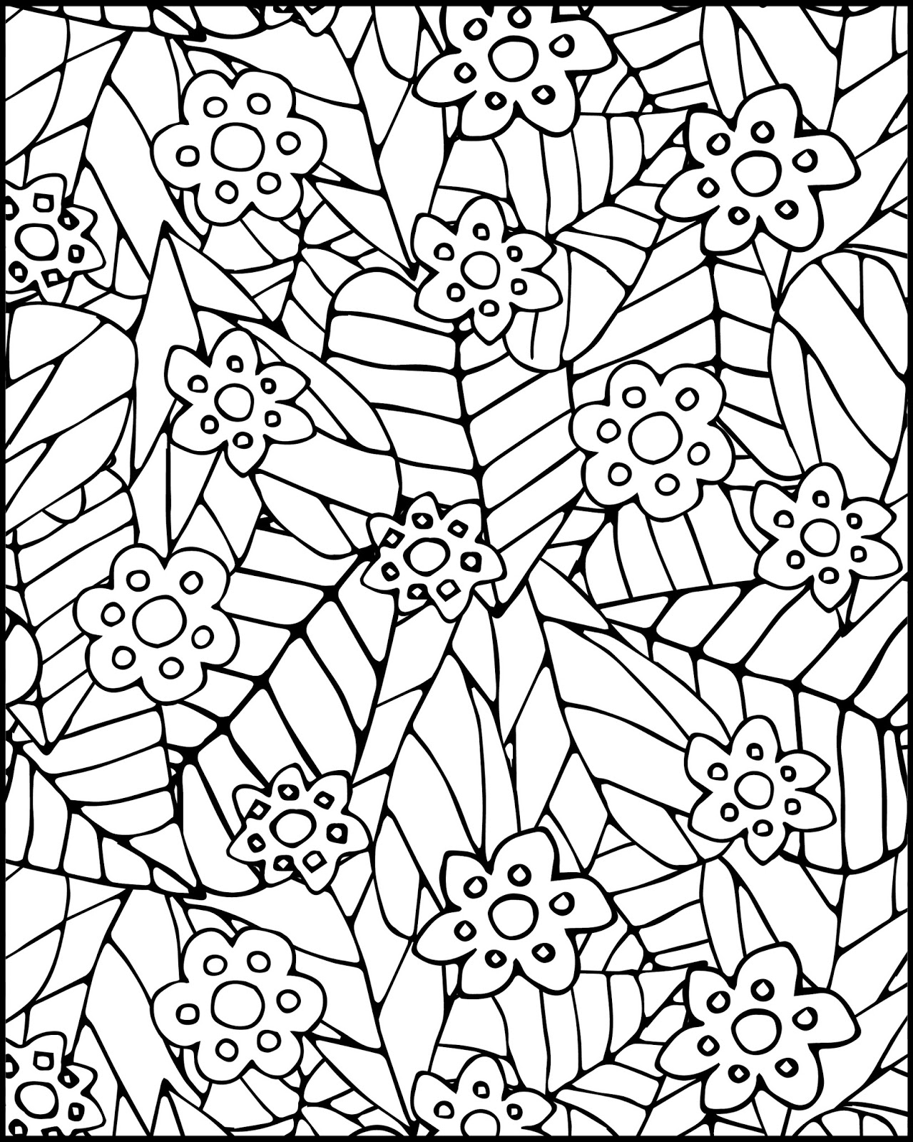 Pretty Floral Designs to Print & Color!