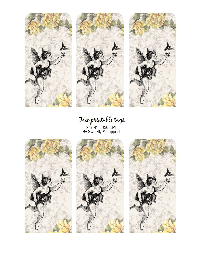 Sweetly Scrapped: Free Printable Cherub Tags