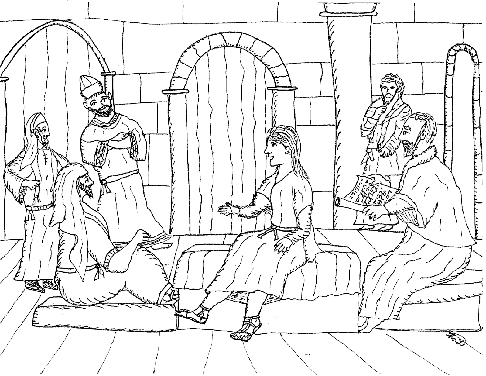 12 Year Old Jesus In The Temple Coloring Page Coloring Pages