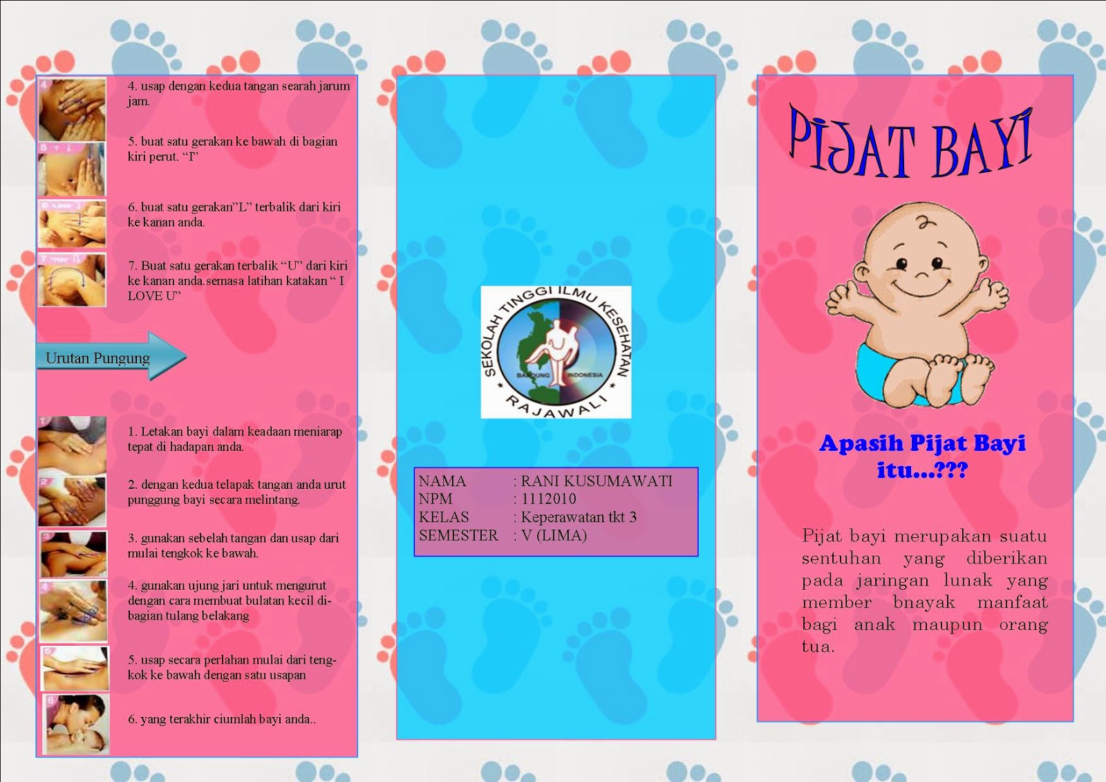 kesehatan: contoh leaflet cara-cara pijat bayi