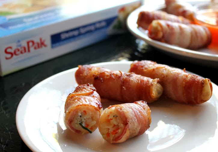 Hungry Harps: Bacon Wrapped Spring Rolls {Easy Holiday Appetizers that ...