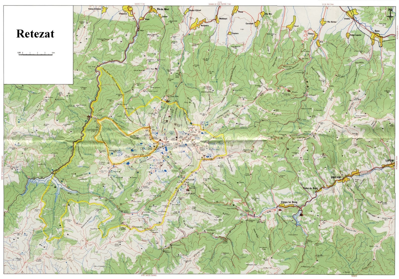 Harta Trasee Montane: Harti turistice trasee montane