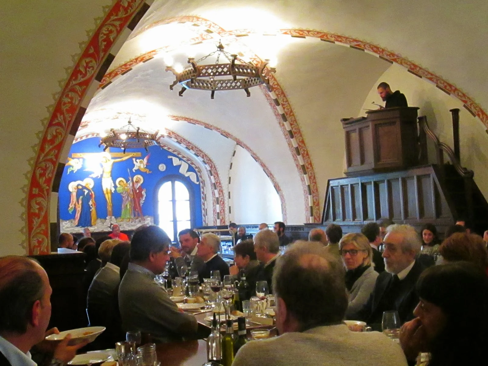 New Liturgical Movement: New Sacred Art: The Monastic Refectory in Norcia