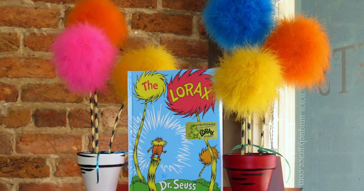 Uniquely Grace: Dr. Seuss' Lorax inspired Truffula Tree Seedlings DIY!