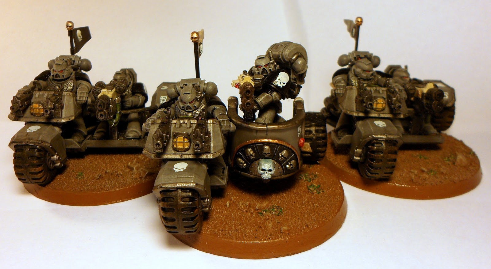 WeeMen: Relictors Space Marine Attack Bike Squad w/ Multi-Meltas