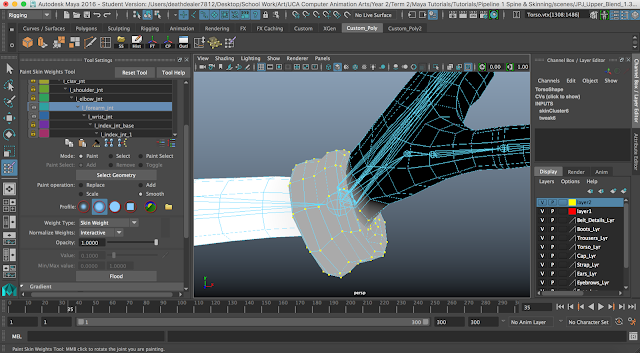 Deanna Crisbacher Maya Pipeline 1 Spine And Skinning Blending The Upper Body Part 4