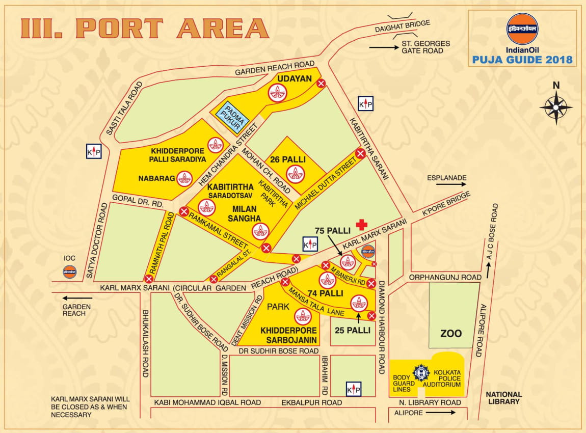 Kolkata Durga Puja Road Maps 2019 ~ Kolkata Durgotsav - Durga Puja 2019