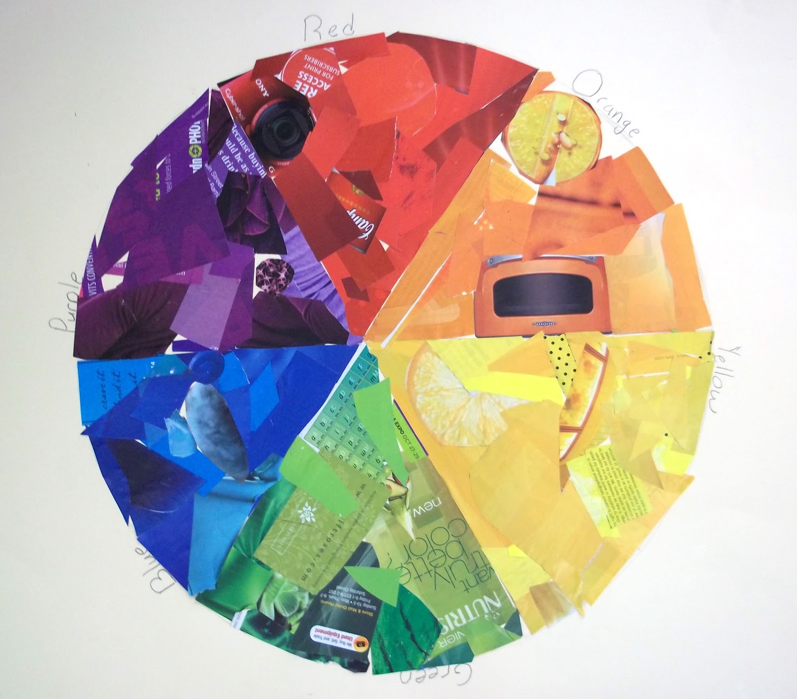 Monument Valley Regional Middle School Art Class: Color Wheel Collage ...