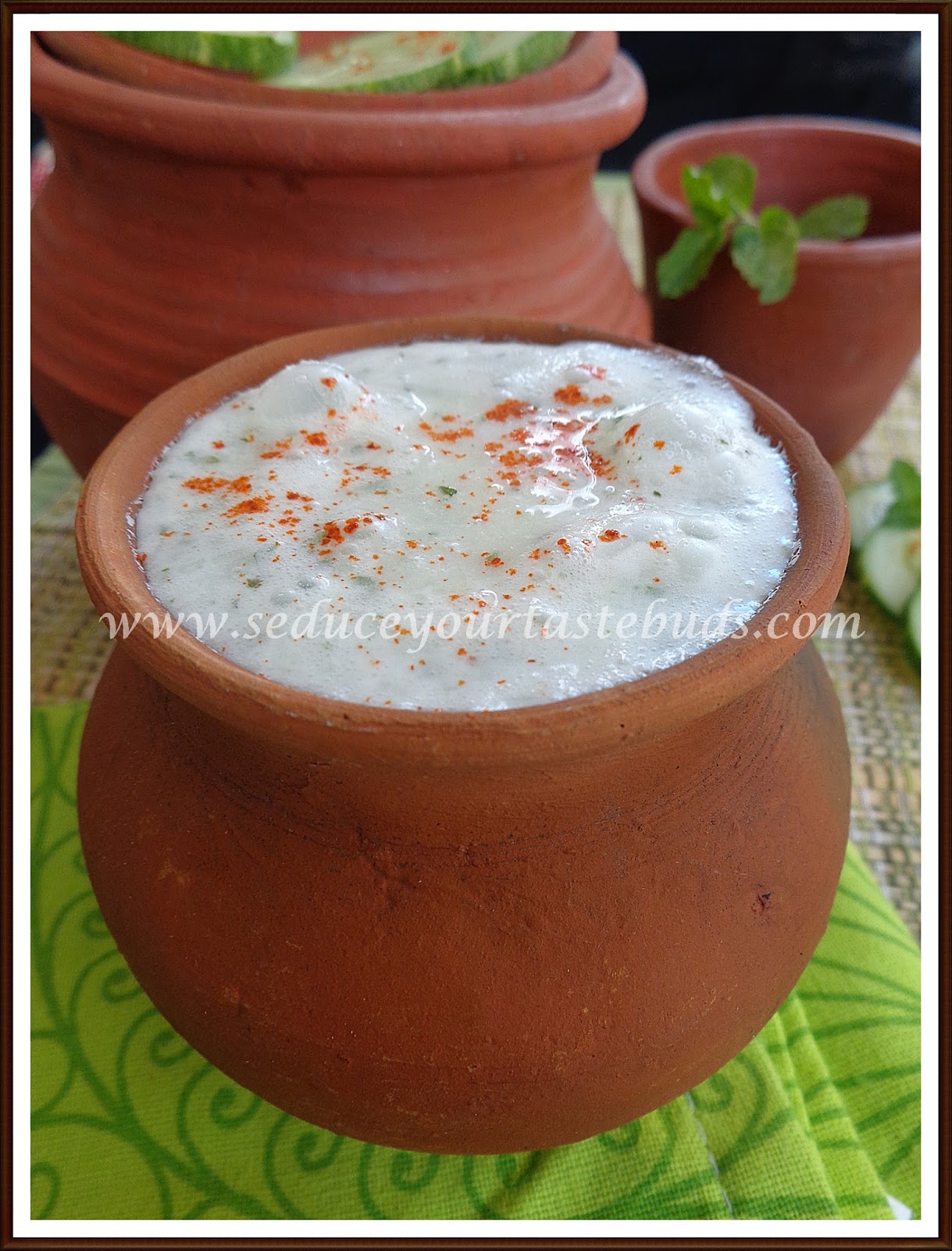 Cucumber and Mint Flavored Buttermilk | Vellari - Pudina Neer More ...