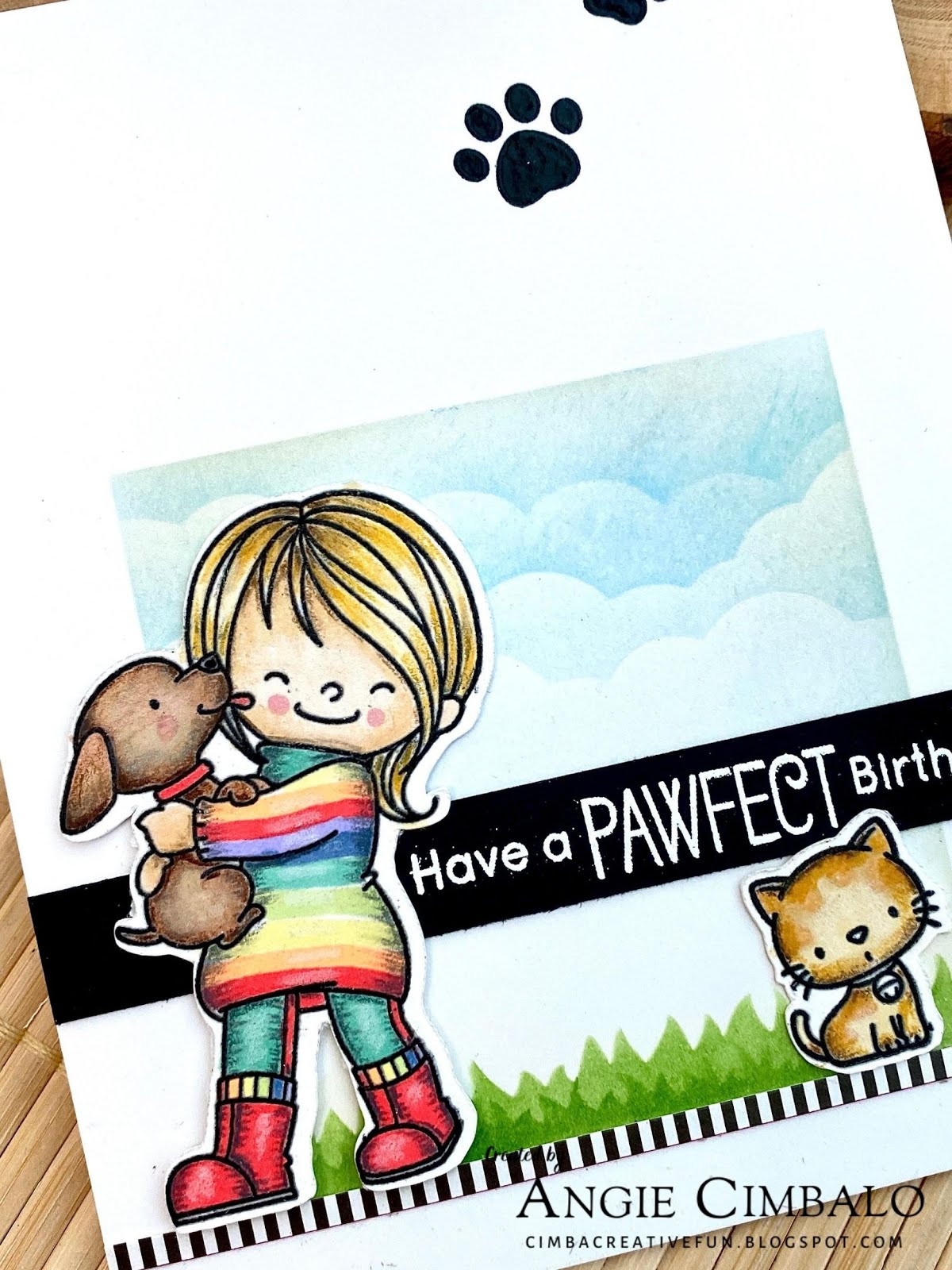 Cimbacreativefun: Rainbow Have a Pawfect Birthday