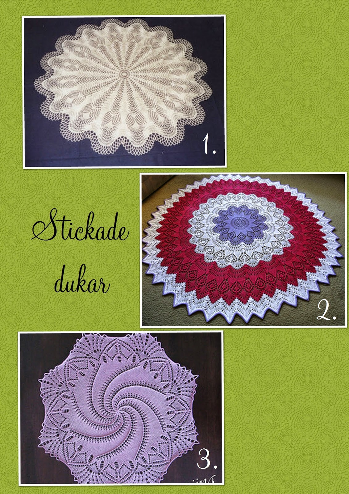 Made by Chippzan: Tips på stickade dukar