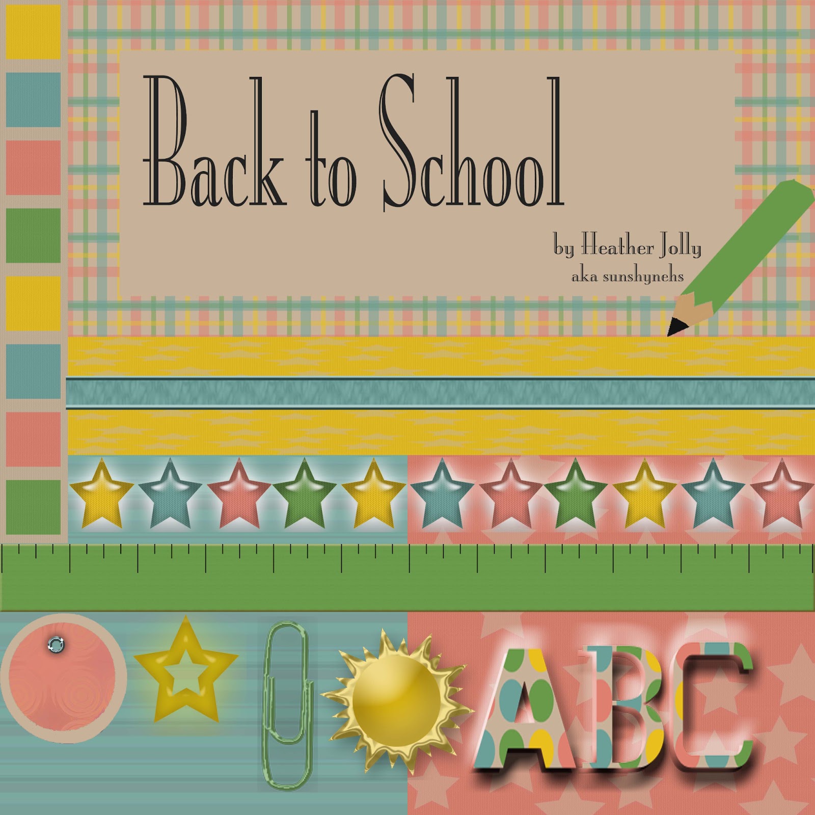 Heather Jolly's Digital Scrapping: Back to School - Full Kit - Digital ...
