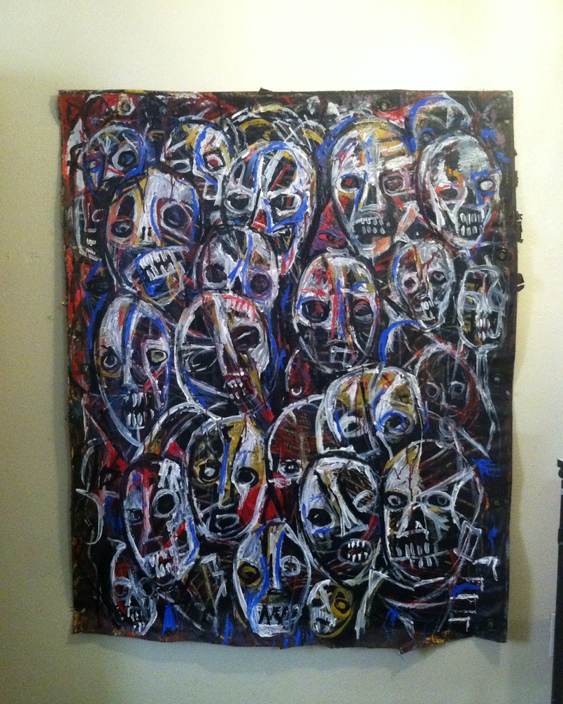 TIM OZMAN ART PORTFOLIO AND AUCTIONS.: Abstract Zombie Mural