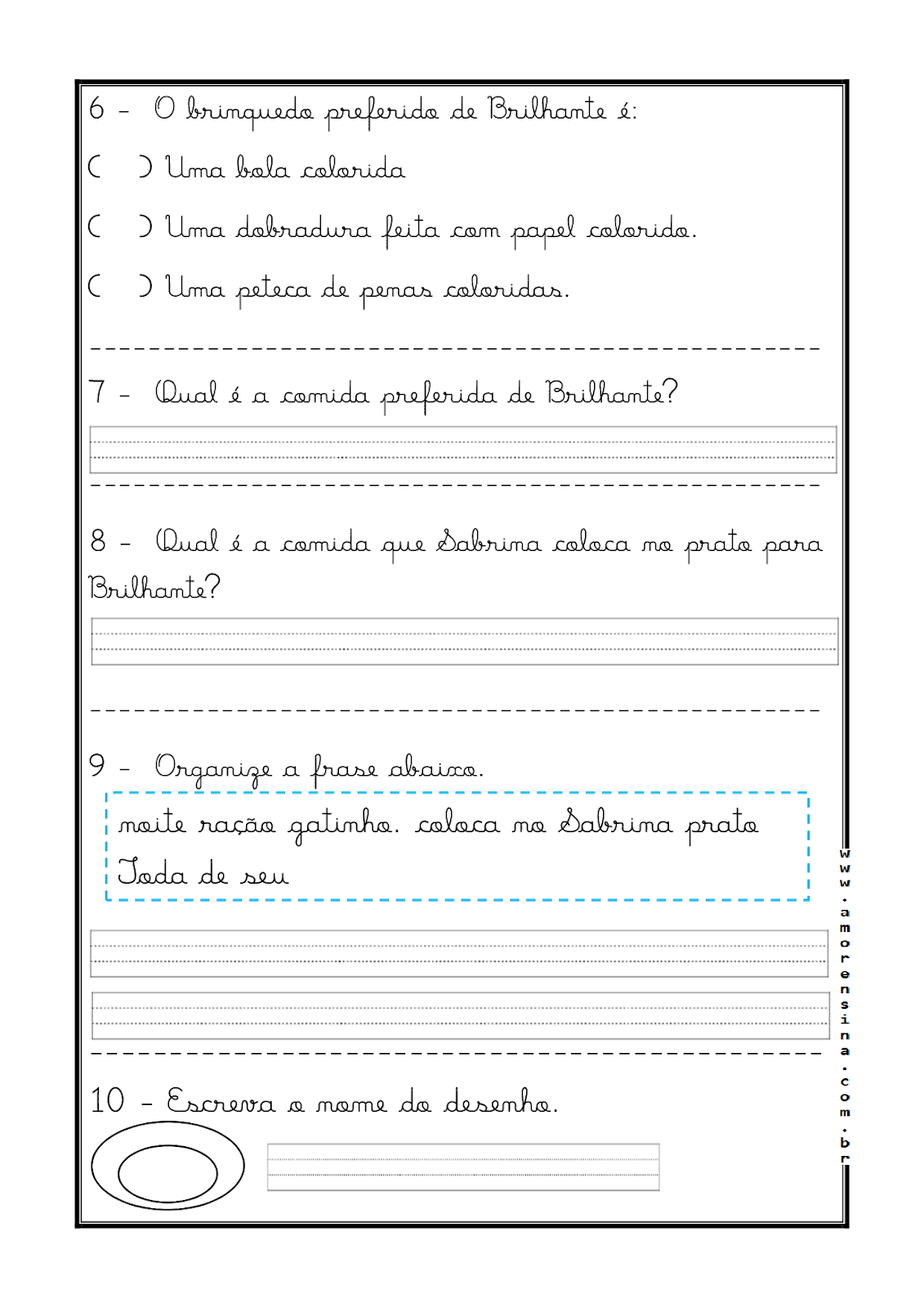o-gatinho-de-Sabrina-+texto-interpreta%C3%A7%C3%A3o-atividades-de ...