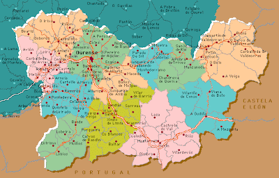 Ourense Mapa Ciudad de la Región | España mapa de la ciudad
