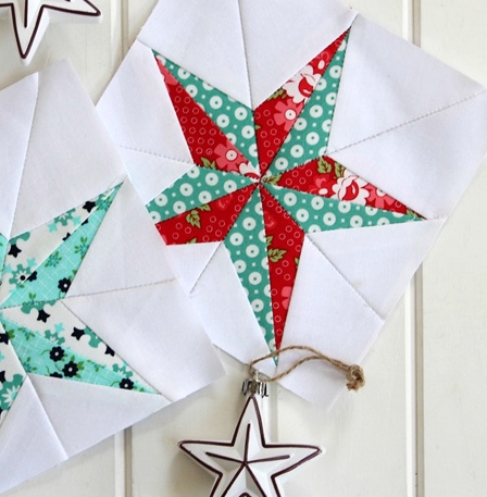 Christmas Star- Free Quilt Block Pattern - Threadbare Creations