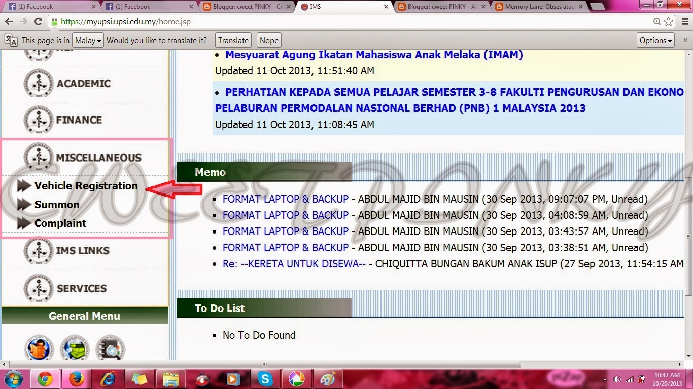 tutorial daftar online sticker UPSI | cweet PINKY