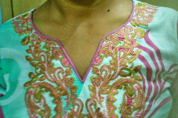 Best piping neckline tutorial for embroidered shirts - Lesson 8 ...