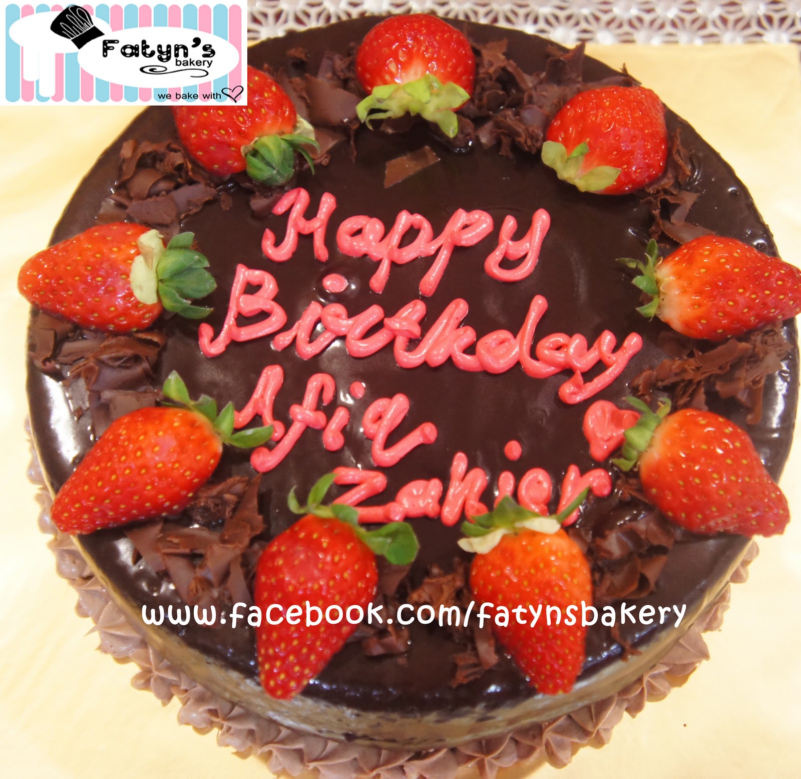 Fatyn's Bakery: Ordered Collection : Chocolate Moist Cake