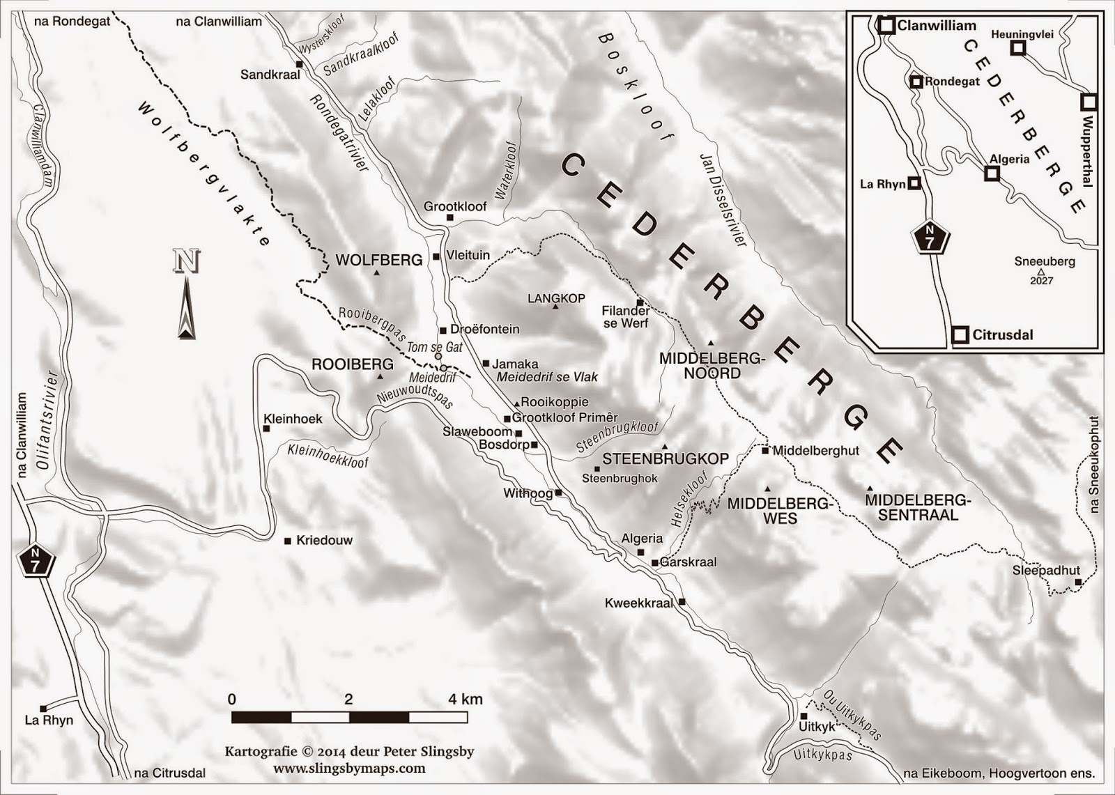 Hike the Cederberg: the Map: 2014