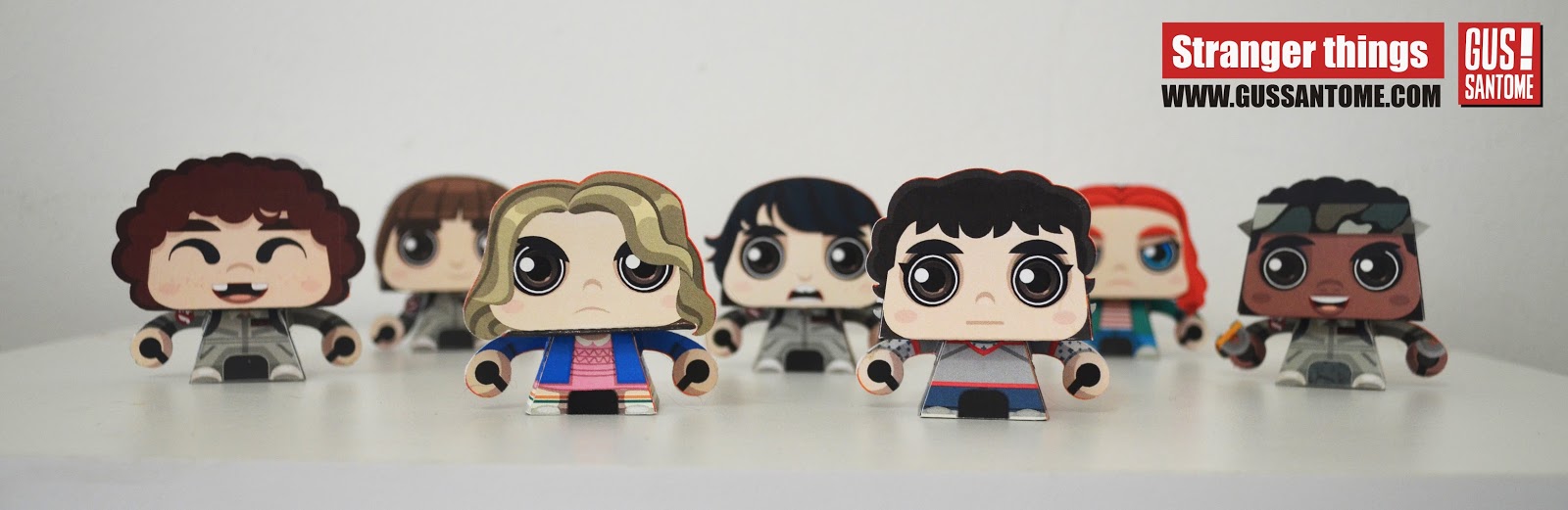 Mini Papercraft: Stranger things // Punk Eleven , Max and the Team