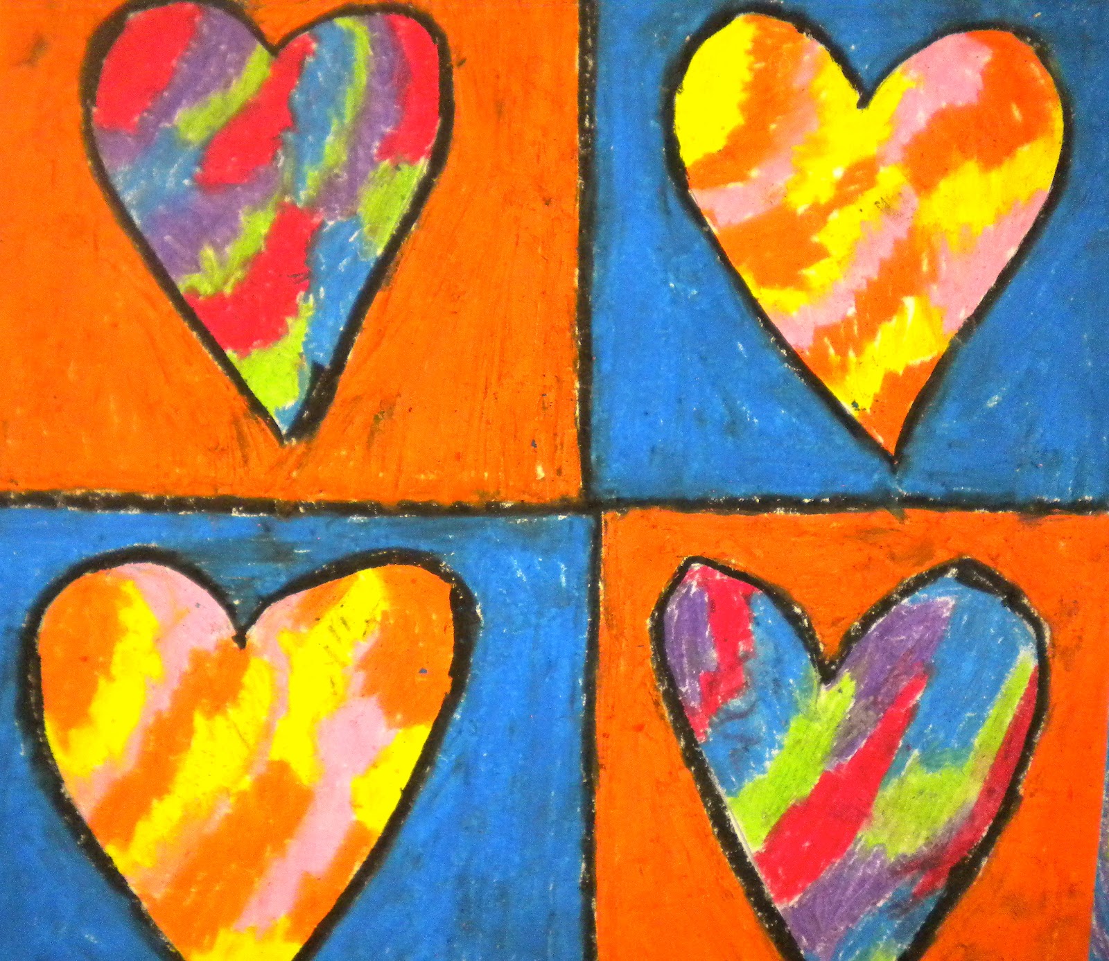 Waitsfield Elementary Art: Jim Dine Hearts