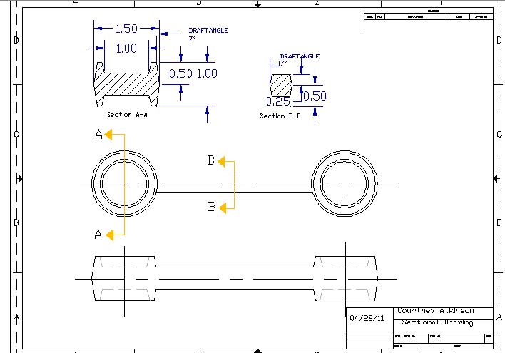 Technological Design: Sectional Engineering Drawing